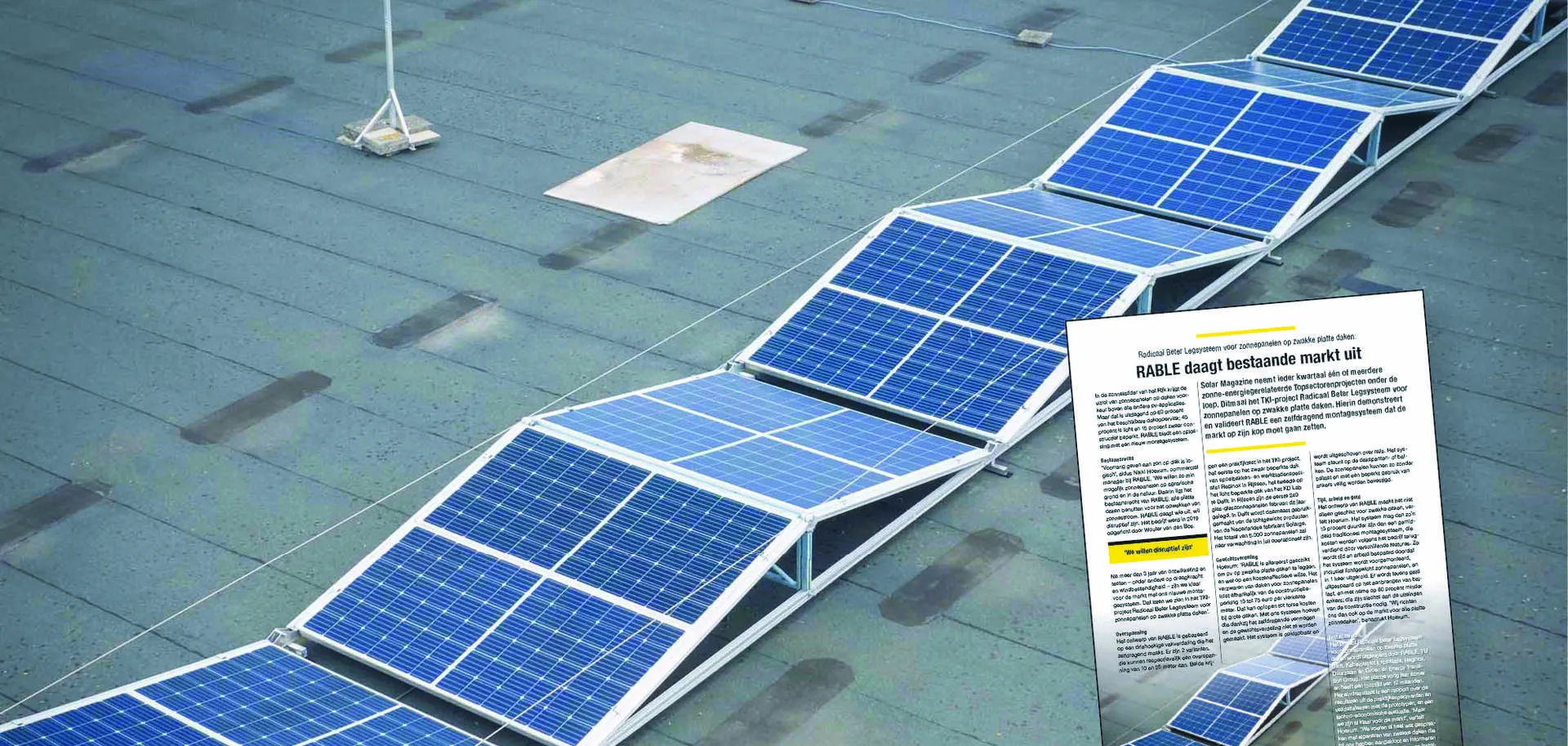 Solar Magazine - Radicaal Beter Legsysteem voor zonnepanelen op zwakke ...